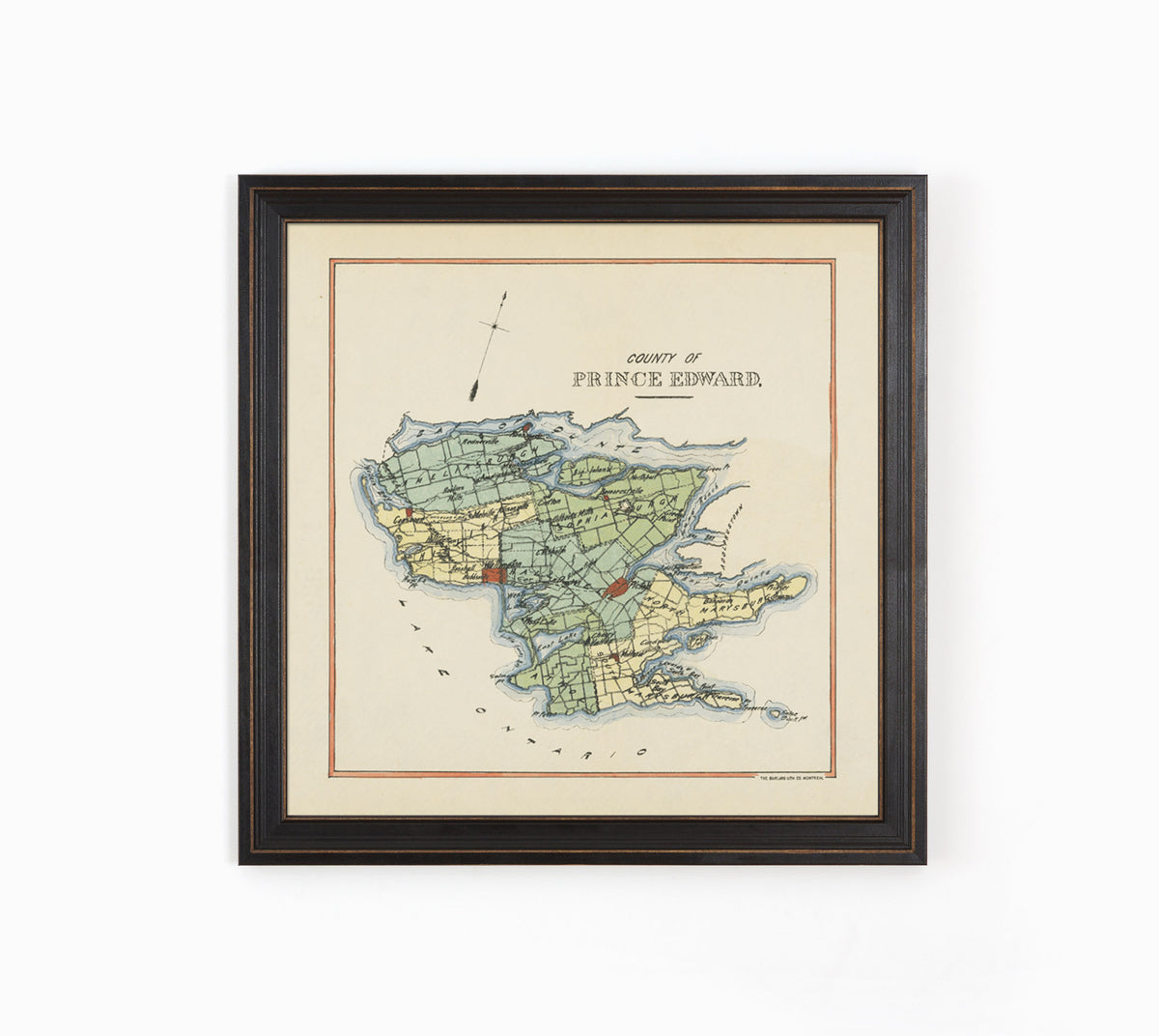 Prince Edward County Map - 1853 – Grand Trunk Trading Company