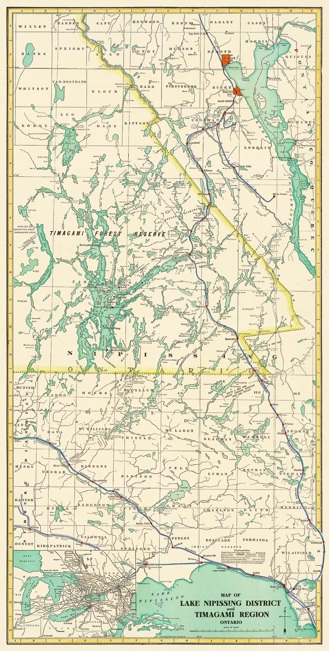 Lake Nipissing District and Timagami Region Map – Grand Trunk Trading ...