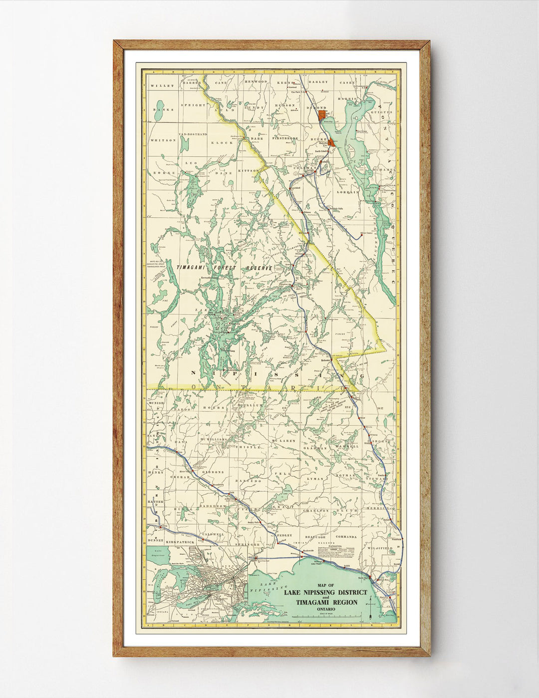 Lake Nipissing District and Timagami Region Map – Grand Trunk Trading ...